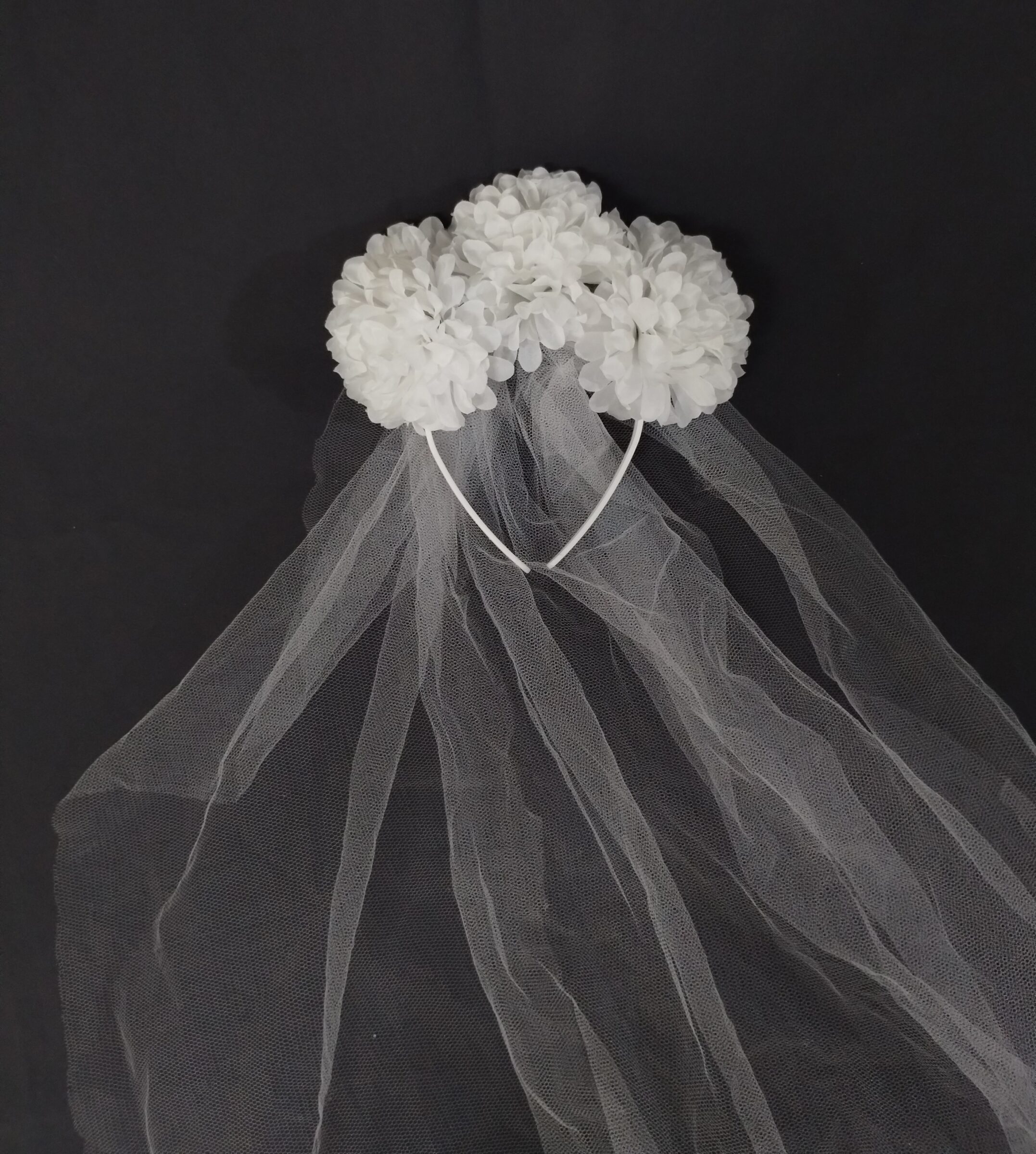 Vincha Novia Flor y Tul - Led Moments