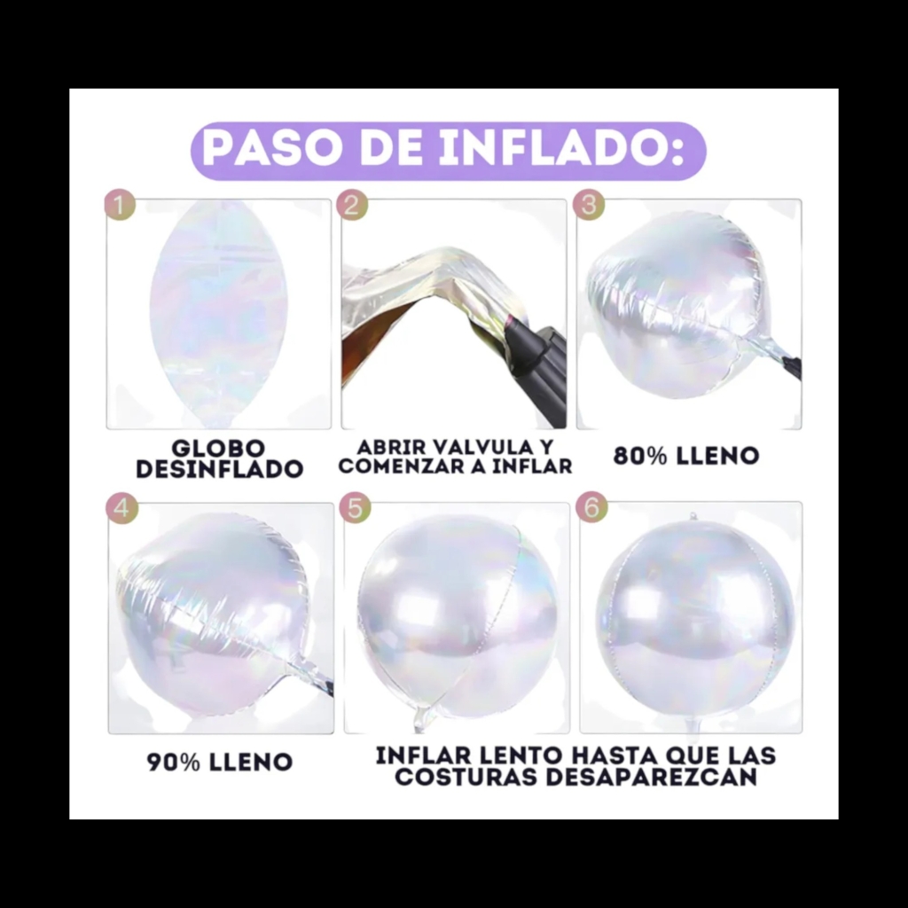 GLOBO ESFERA IRIDISCENTE 60 pulgadas - Led Moments