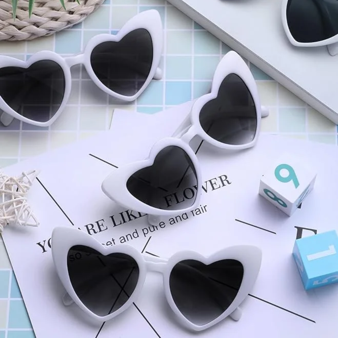 LENTE CORAZON BLANCO CAT EYE - Led Moments